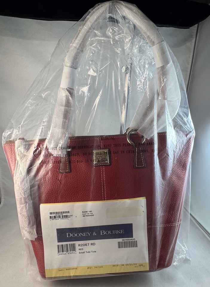 Dooney & Bourke Pebble Grain Small Tobi Tote ~ Red | eBay