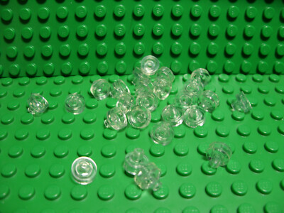 ** 25 CT LOT ** Lego NEW trans clear 1 x 1 tile with bar & pin holder ...