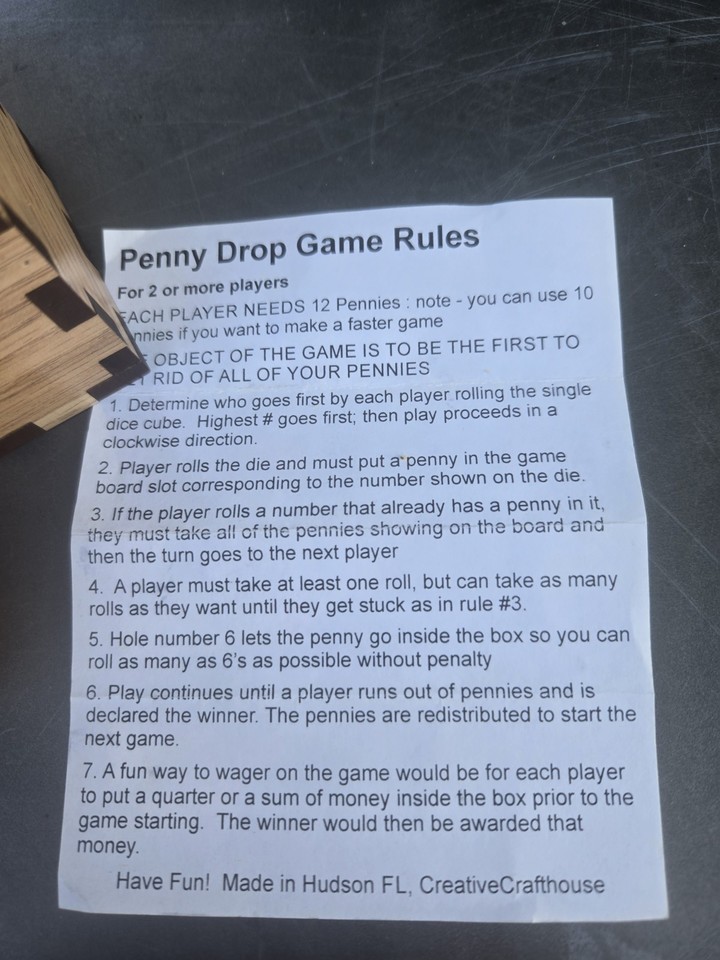 Creative Crafthouse Penny Drop Game Premium Version The Original Free ...