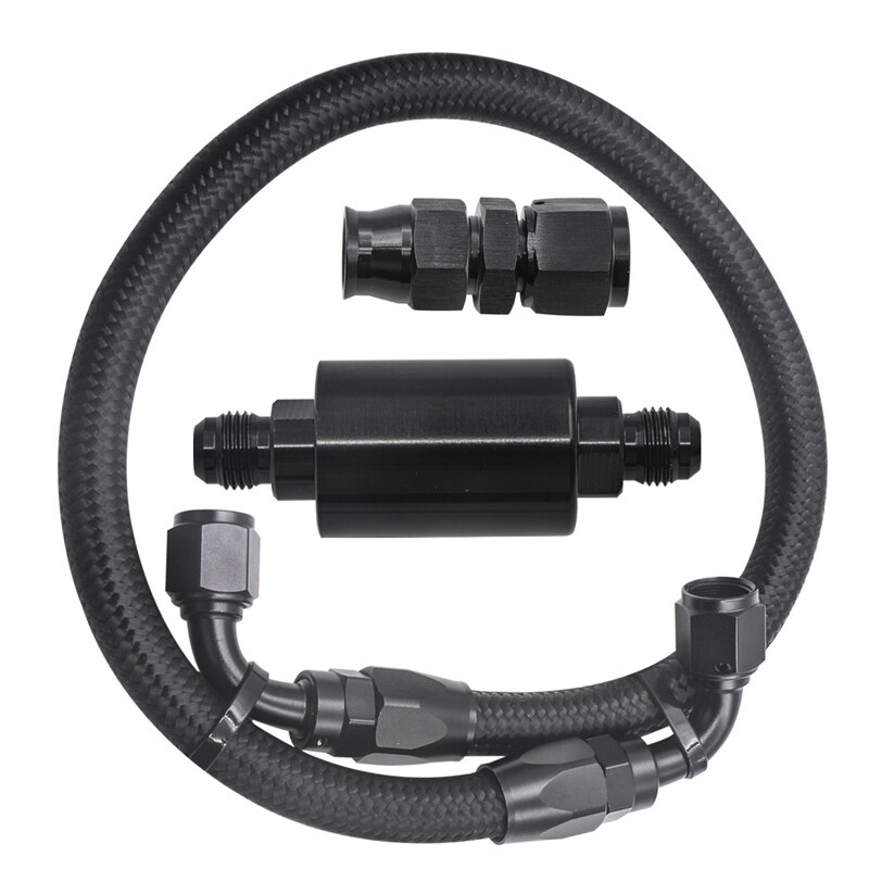 1 Set Car Fuel Pipe AN6 Joint Filter Automotive Fuel Pipe Joint Nylon ...