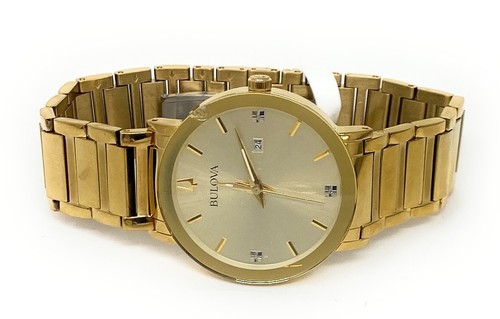 Bulova Futuro 97D115 Men's Watch Gold Tone Date Window - Chipped ...