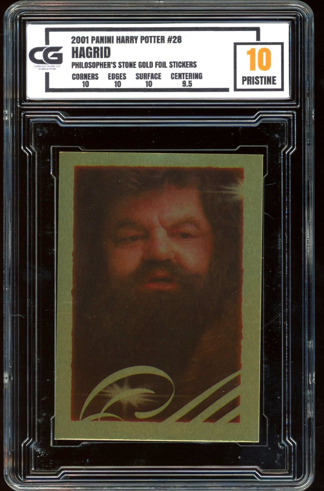 2001 Panini Harry Potter Philosopher's Stone #28 GOLD FOIL Hagrid CG 10 ...