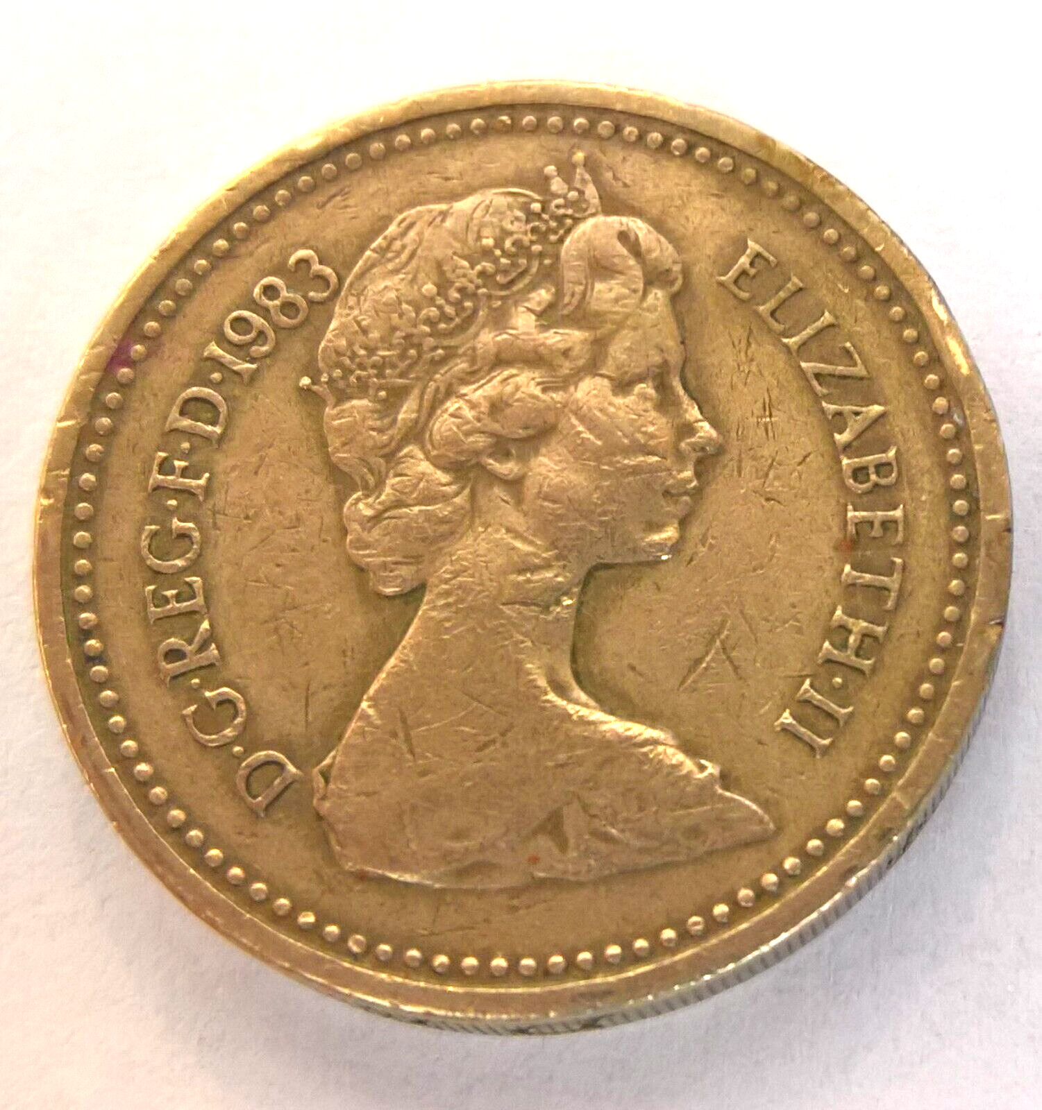 1983 Queen Elizabeth II One Pound coin - ERROR on Side Coin | eBay