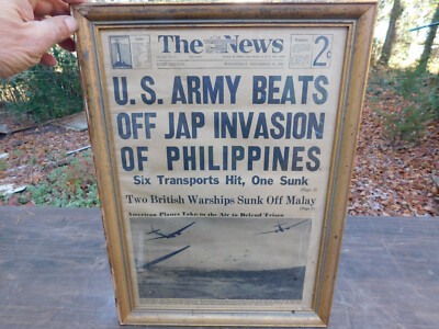 Washington Daily Newspaper Dec 10 1941 Army Beats Japanese Invasion ...
