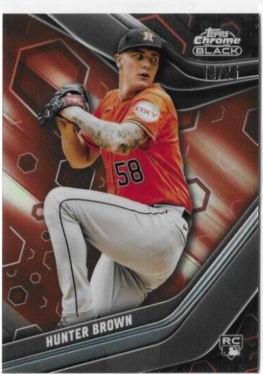2023 Topps Chrome Black - Hunter Brown #29 Orange Refractor /25 (RC ...