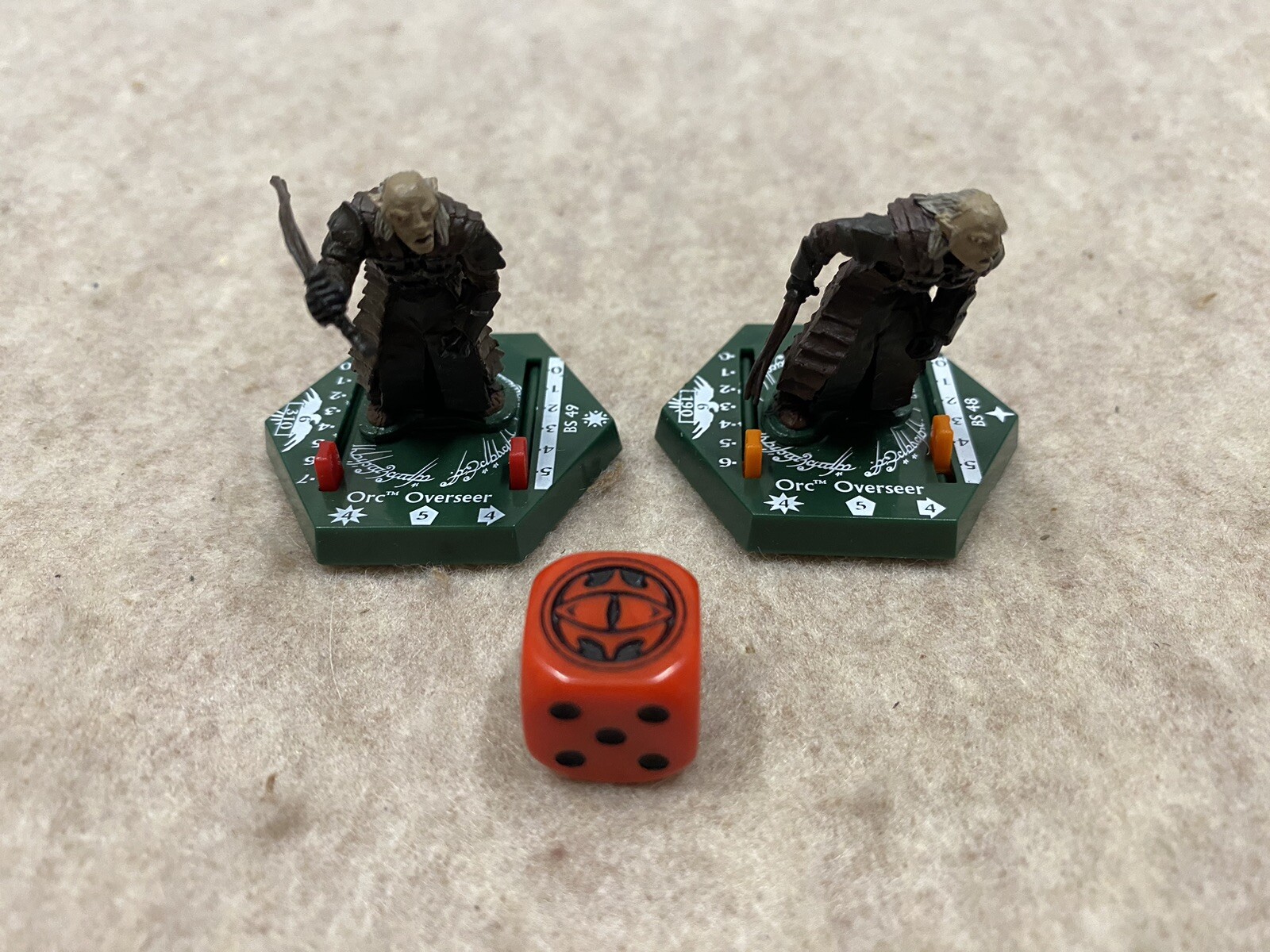 Lord of the Rings LOTR Combat Hex Orc Overseer X2 BS + Dice | eBay
