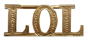 LOL Loyal Orange Lodge Gilded Abbreviation For Orange Order Collarette ...