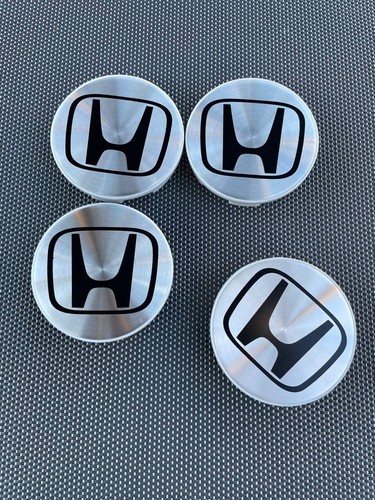 HONDA SET OF 4 SILVER 69 mm/2.72in Wheel Center Caps - FITS MOST MODELS ...