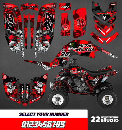 YAMAHA RAPTOR 660 660R FULL GRAPHICS DECALS STICKERS KIT ATV | eBay