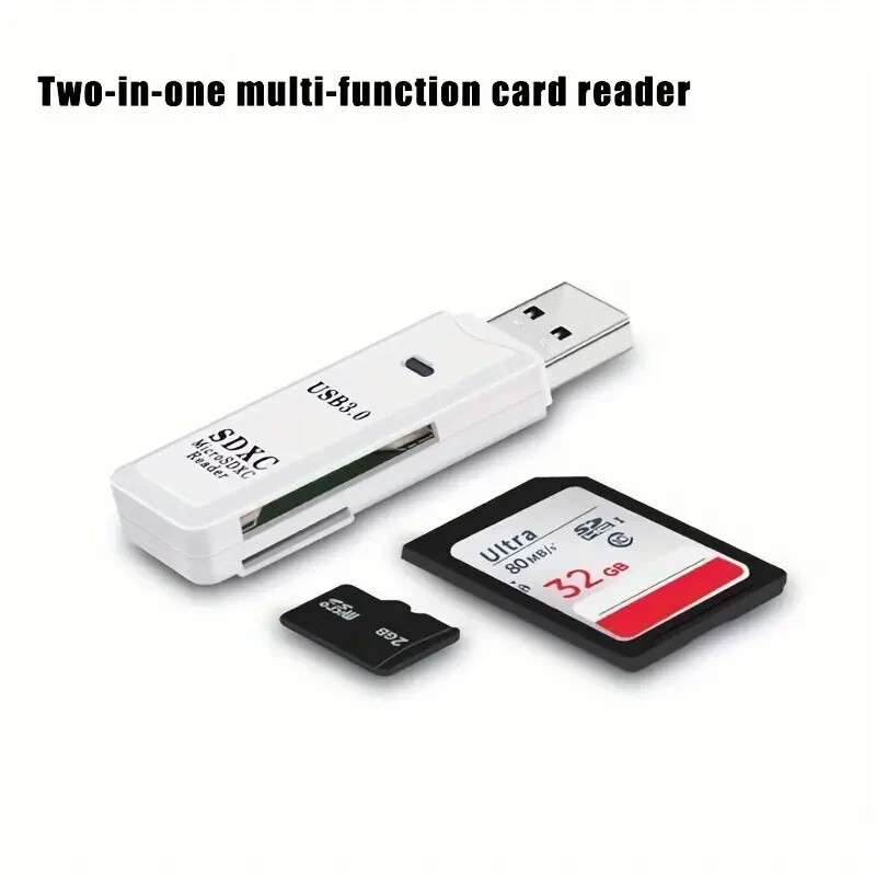 USB 3.0 Memory Card Reader for Micro SD to USB Adapter SDXC SDHC RS-MMC ...