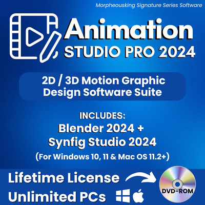 Animation Studio PRO 2024 3D/2D Motion Graphic Design Software Suite on ...