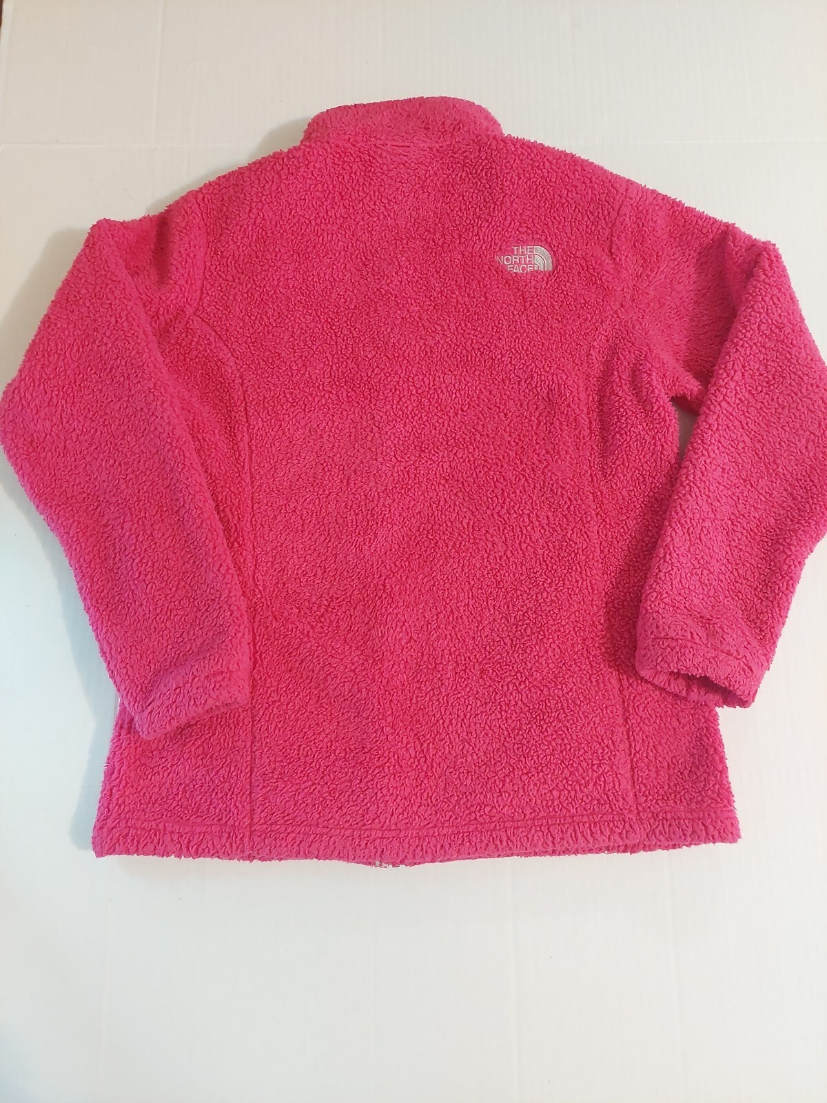 The North Face Girls XL (18) Pink Fuzzy Fleece Full Zip Jacket Warm ...