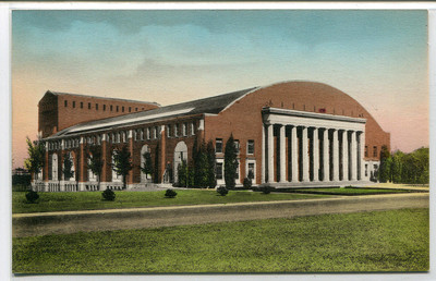 Coliseum Sport Stadium Theater University Nebraska Lincoln hand colored ...
