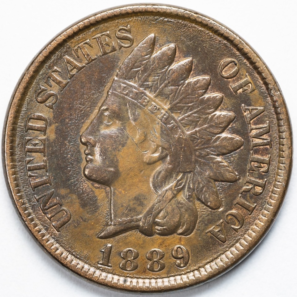 1889 Indian Head Penny Cent Almost Uncirculated (AU) | eBay