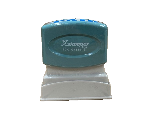 Xstamper Eco Green Stamper, Paid, Bold, 12 Piece, Pre Inked, Recycled ...