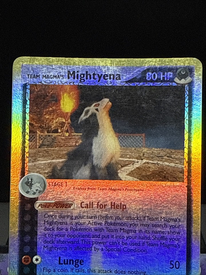 Pokemon Card Team Magma’s Mightyena 37/95 Ex Magma Vs Aqua Reverse Holo ...