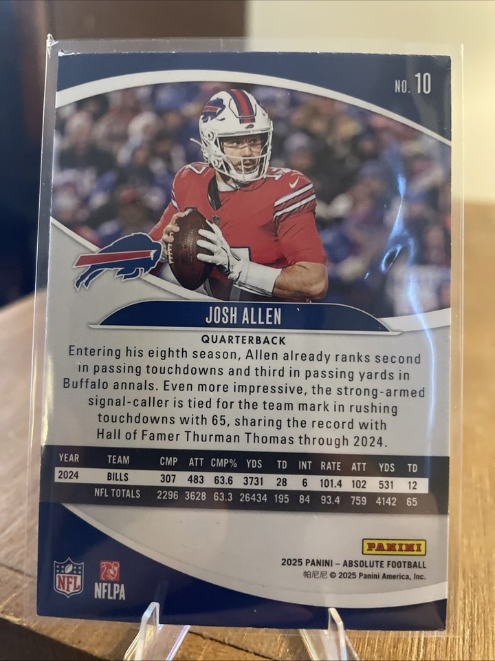 2025 Absolute Josh Allen Red And Green | eBay