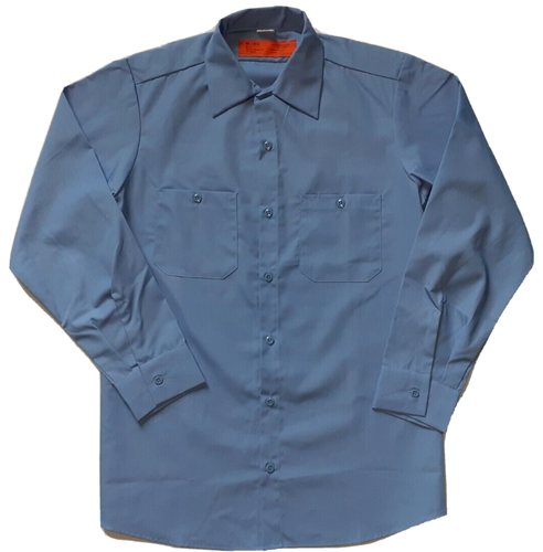 Uniform Shirt Image 1st Mens Long Sleeve XXL Blue Rugged Utility Button ...