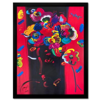 Peter Max "Roseville Profile" Framed Hand Signed Offset Lithograph Art ...