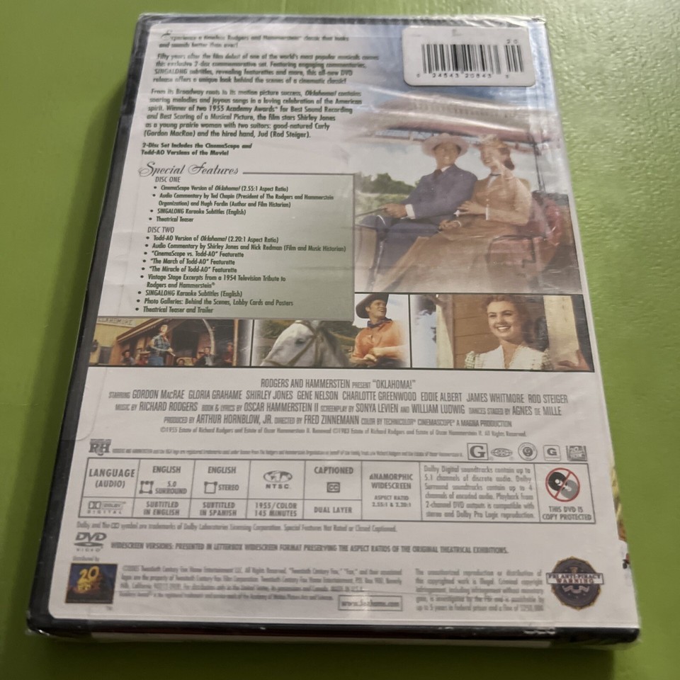 Oklahoma (DVD, 2005, 2-Disc Set, 50th Anniversary Edition) 24543208433 ...