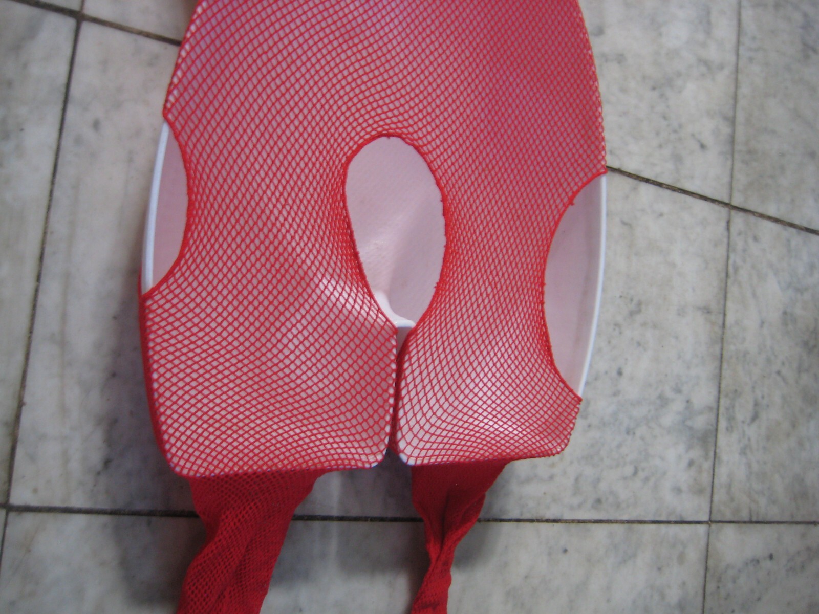 New sexy RED fishnet bodystockings w/large Holes at thighs One Size ...