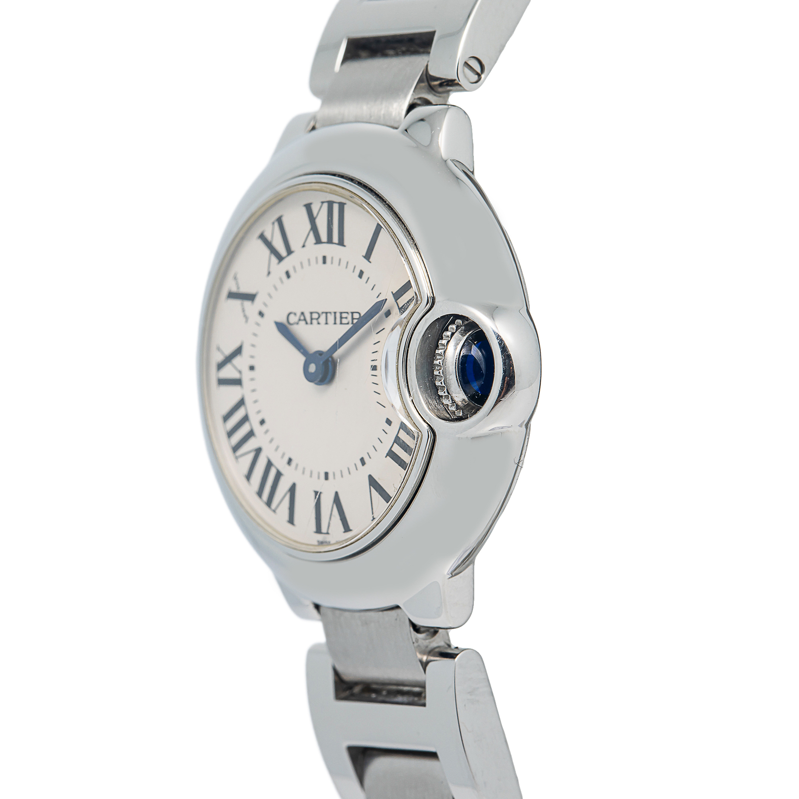 Cartier Ballon Bleu W69010z4 SS Cream Dial Quartz Ladies Watch 28mm | eBay