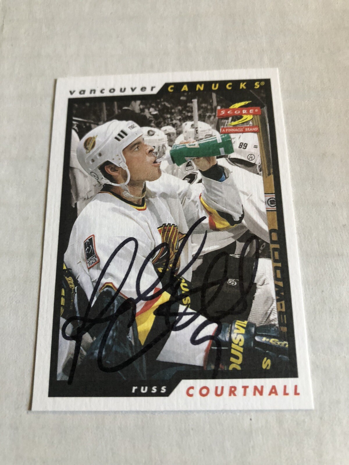 Russ Courtnall Signed 1996/97 Score Golden Blade Card # 109 | eBay