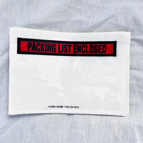 Uline Super Stick Packing List Envelopes - 7 1⁄2 x 5 1⁄2, Clear Mailing ...