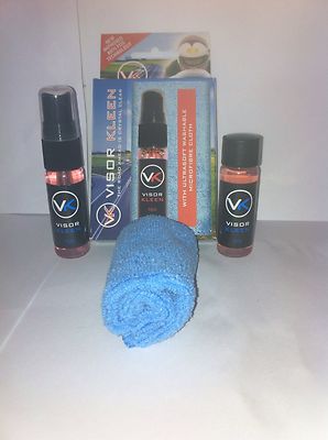 VISOR CLEANER FOR MOTORBIKE &MOTORCYCLE HELMET VISOR CLEANING CAREKIT ...