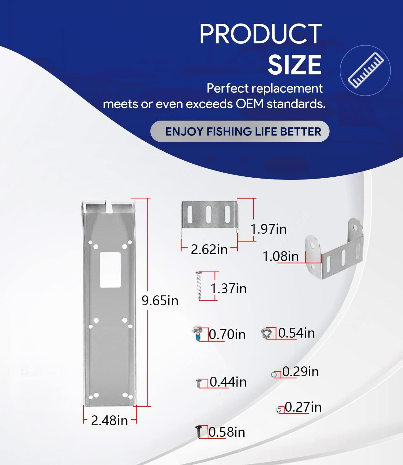 For 3D HD TotalScan Skimmer Transducers Transom Mount Bracket 000-12603 ...