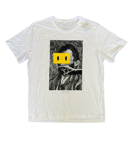 Van Gogh White Smiley Face Eleven Paris Tee Shirt Men’s Size XL New | eBay
