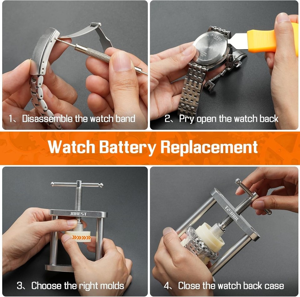 Watch Press Tool Set Watch Back Case Closer for Closing the Watch Cover ...
