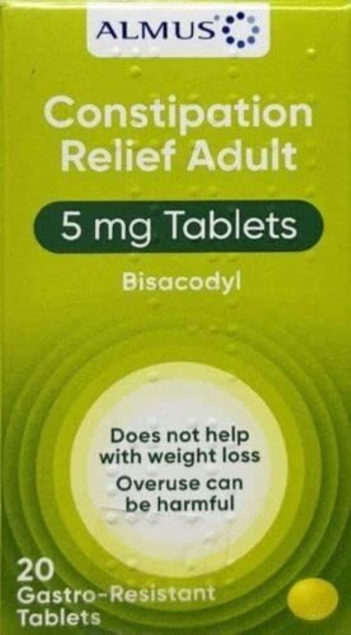 20 Gastro-Resistant Constipation Relief Tablets with 5mg Bisacodyl - Fast Acting | eBay UK