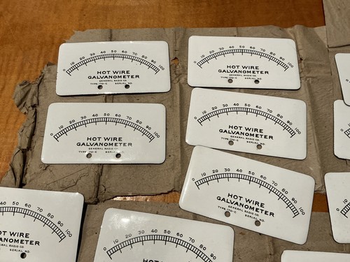 27 Porcelain Meter Face Plates Radio Tube Testing Hot Wire Magnetic ...