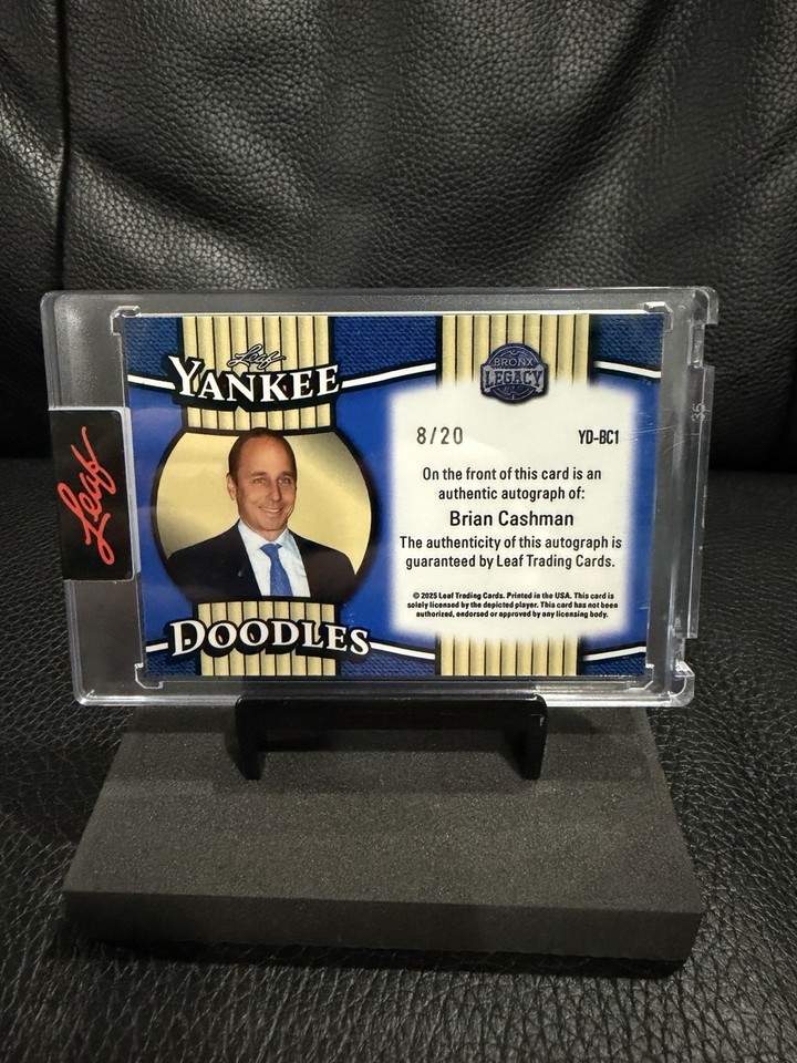 Brian Cashman 2025 Leaf Bronx Legacy Yankee Doodles On Card Auto /20 | eBay