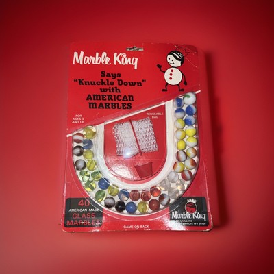 Vintage NOS 40 Count Marble King Cats Eye Rainbow Blister Pack Glass ...