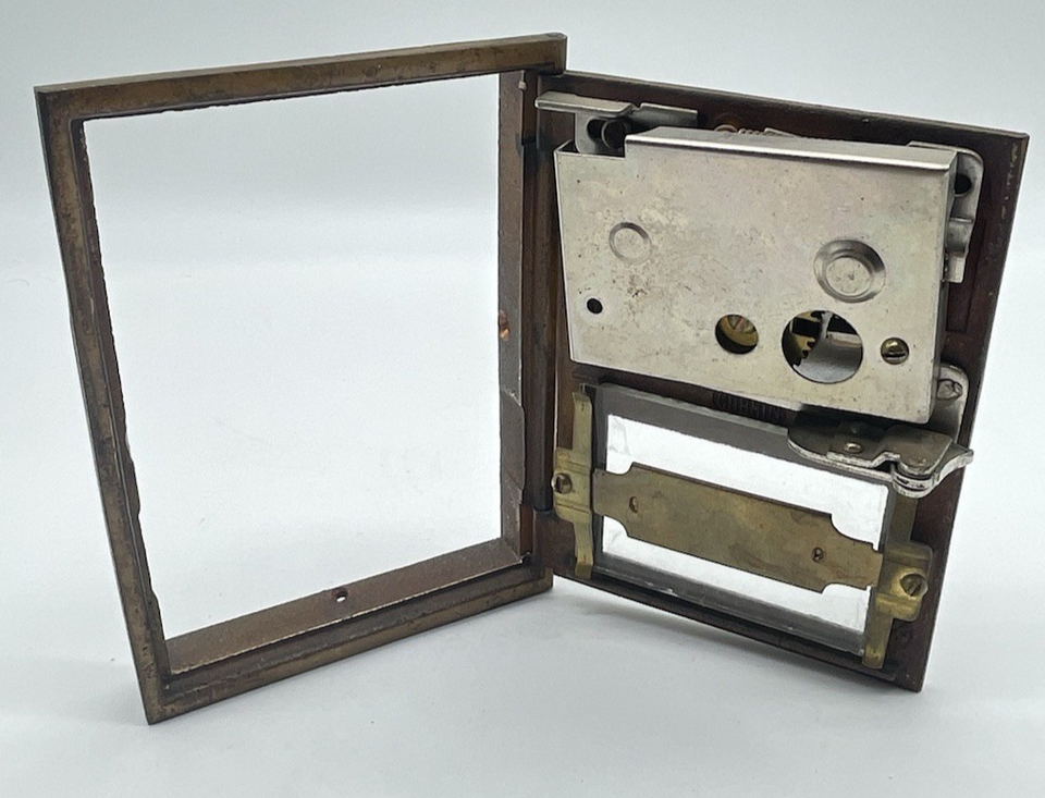 Vintage Brass USPS Post Office Box Door #296 2 Dial Combination Soaring ...