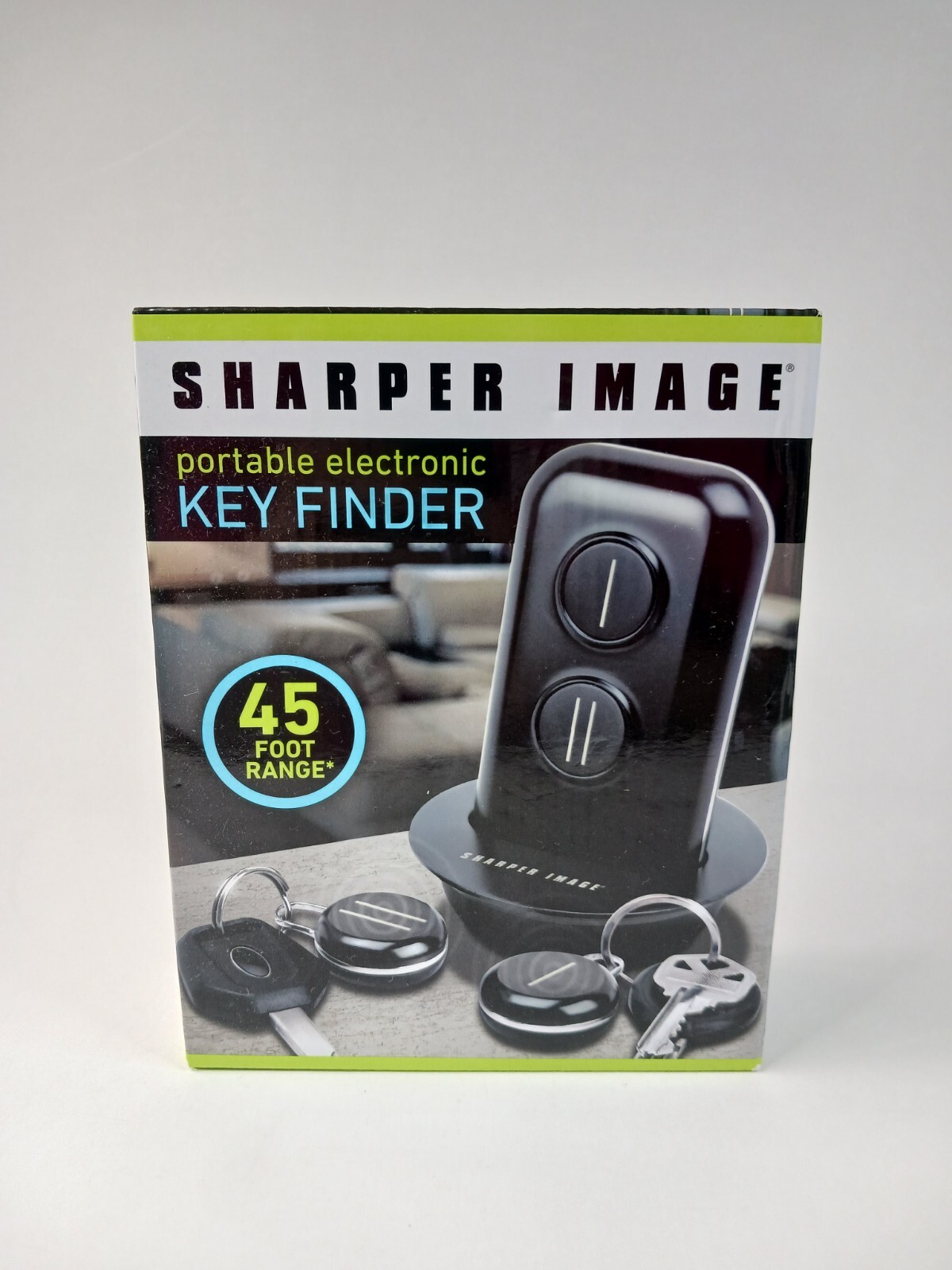 Sharper Image Portable Electronic Key Finder Fobs for 2 Sets of Keys 45 ...