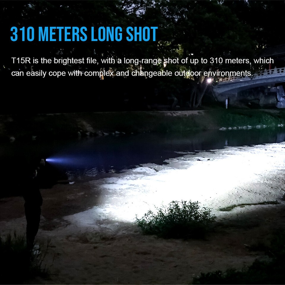 NEW Trustfire T15R 2350LM Led Light Tactical Flashlight Torch TypeC ...