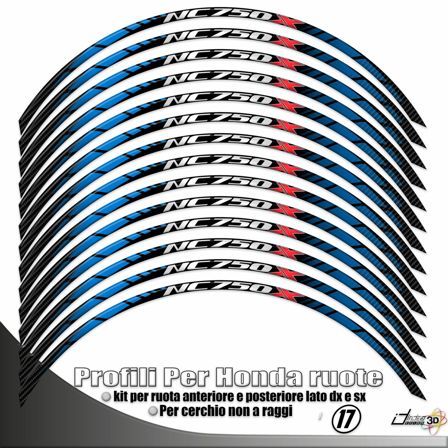 Trims Stickers Wheels Blue For Honda 750 Nc X 2019-2020 | eBay