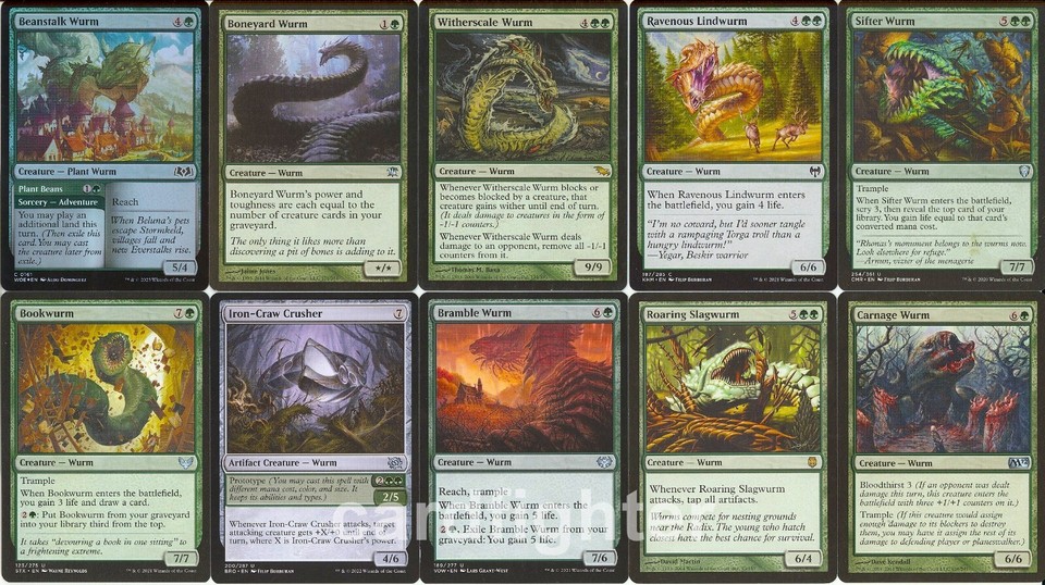 Custom Wurm Tribal Commander EDH Deck - Baru, Wurmspeaker - MTG Magic ...
