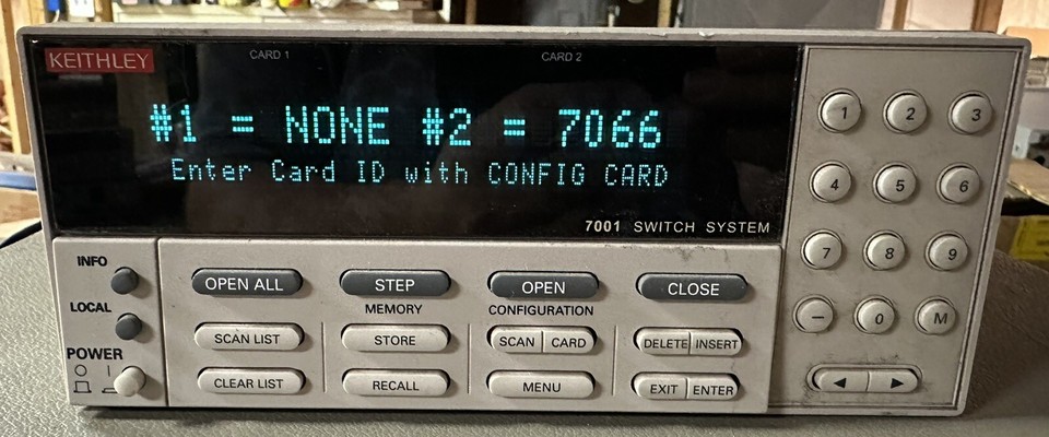 Keithley 7001 Switch Mainframe With 7066 Relay Switch Card | eBay