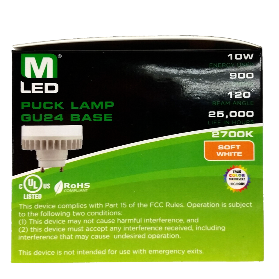 Maxlite 10W (60W Equal) GU24 2700K LED Puck Light Bulb replaces TCP ...