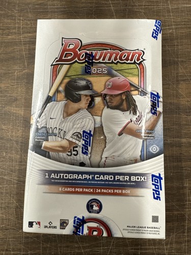 2025 Bowman Baseball - Hobby Box 1 Autograph 24 Packs Topps Ready To ...