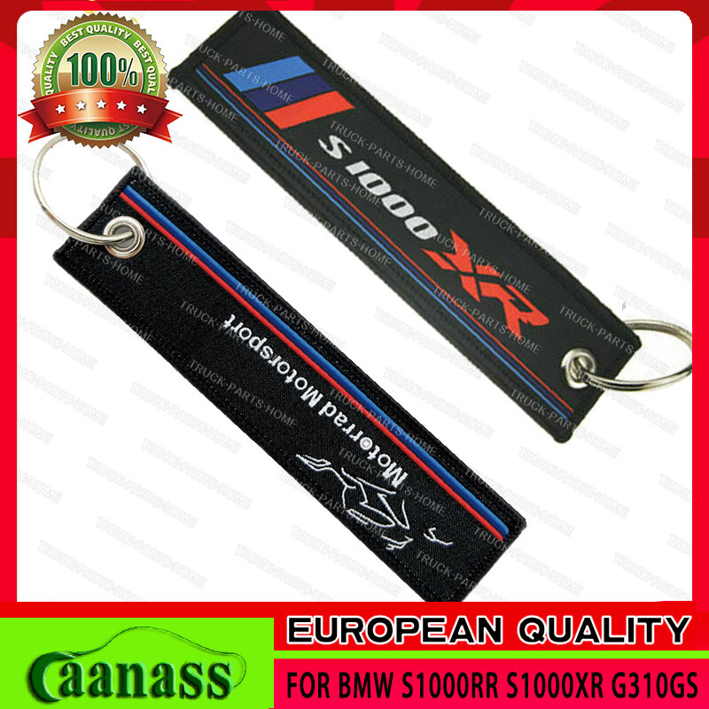 For BMW S1000RR S1000XR G310GS Motorcycle Black keychains embroidery ...