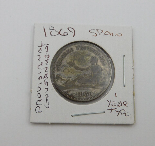 1869 M SN 1 Pesetas Silver Spanish Coin Rare Old Foreign (802) | eBay