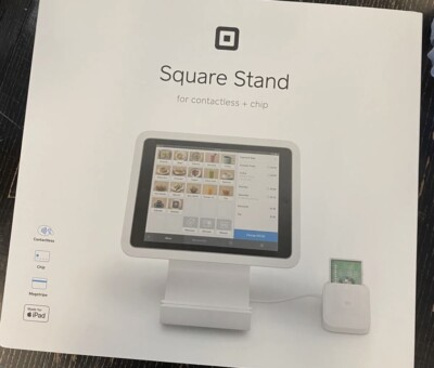 New Square Stand POS Kit w/ Contactless Chip Reader, Dock For 9.7 Inch ...