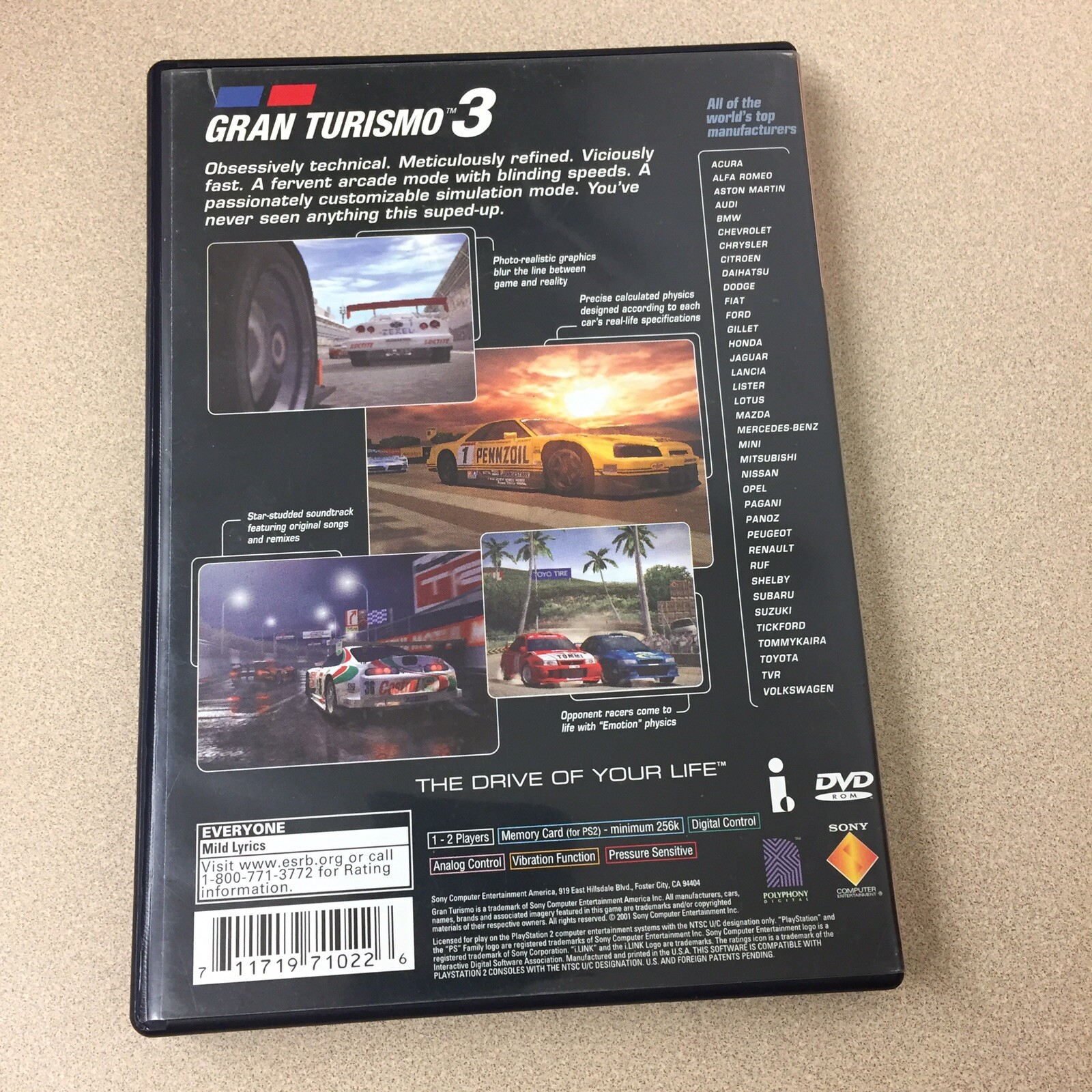 Grand Turismo 3 A Spec GT Greatest Hits Edition Playstation 2 PS2 Game ...