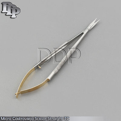 NEW GERMAN Castroviejo Micro Scissors STRAIGHT TC 6" Surgical Dental ...