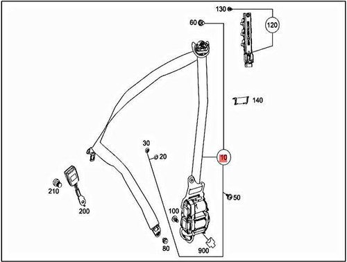Genuine MERCEDES C253 X253 GLC X253 Coupe C253 Seat belt 25386013008R93 ...